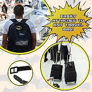 Silver Buffalo DC Comics Batman Symbol Luggage Tag and Suitcase Label, 4 x 4 inches