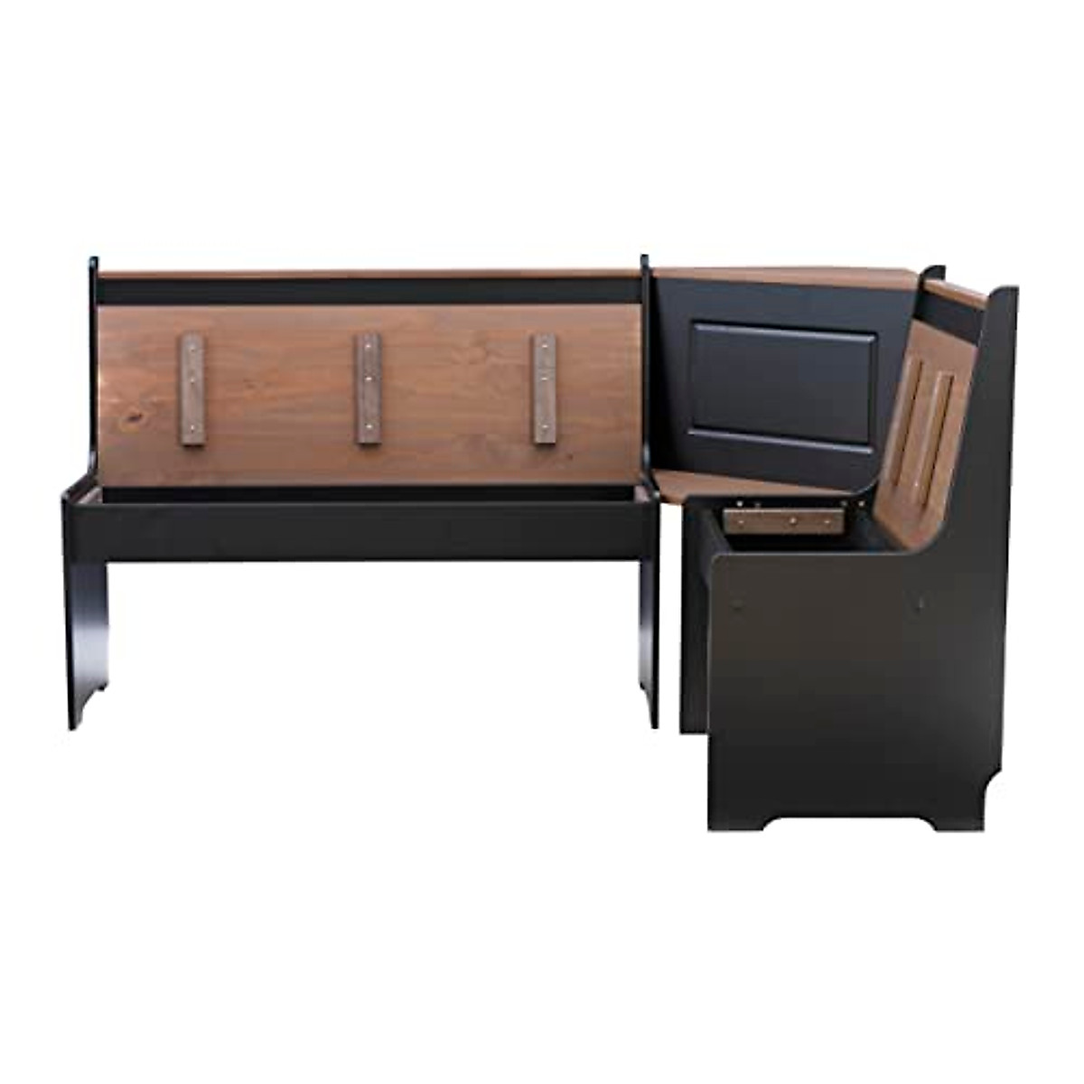 Linon Black and Pecan Breakfast Dining Set Ardmore Nook