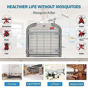 YONGTONG Fly Magnet Indoor High-Powered 3800V Electric Mosquito Killer, Pest Control Bug Zapper with 16 LED Lights for Moth, Wasp, Fly, Lamp for Households, Commercial Kitchen, Office, Restaurant (S)