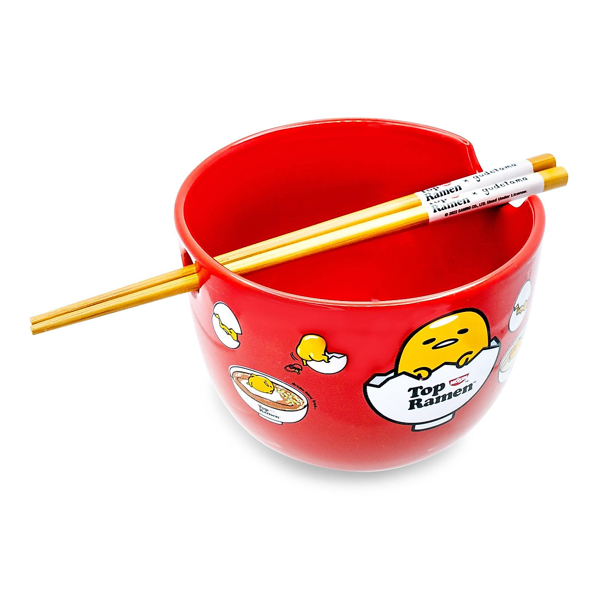 Sanrio Gudetama x Nissin Top Ramen 20-Ounce Noodle Bowl and Chopstick Set