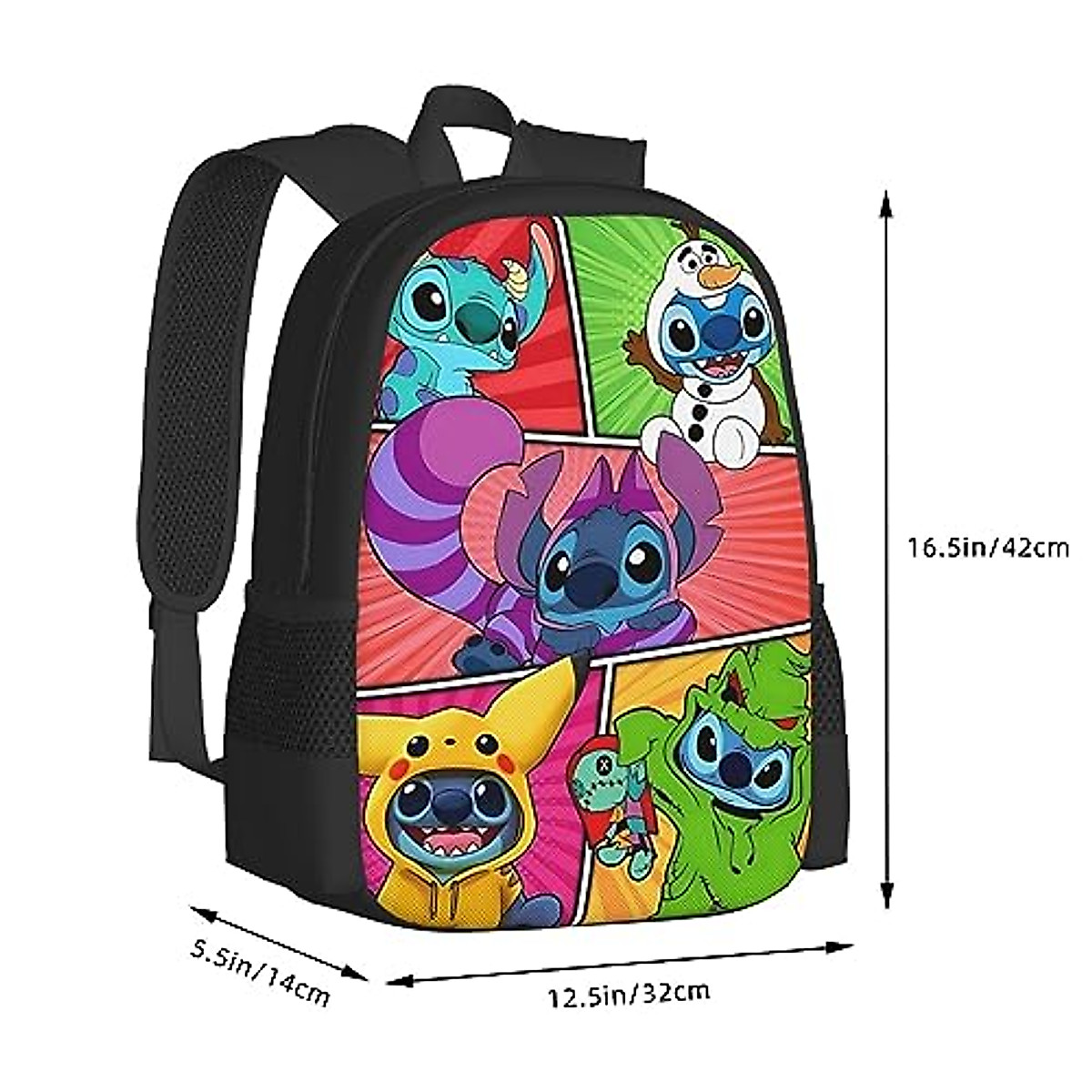 Cute Stitch Laptop Backpack Cartoon Anime 3d Printed Backpacks For Adults Travel Camping Hiking Daypack Multifunctional Shoulder Bag