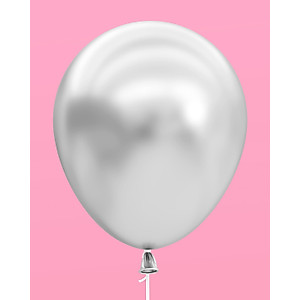 xo, Fetti Blue, Pearl White, Clear, Silver, Latex Balloons - 25 pk, 12" | Cloud Nine Bachelorette Party Decorations, Birthday Party Supplies, Bridal Shower, Boy Baby Shower, Winter Holiday