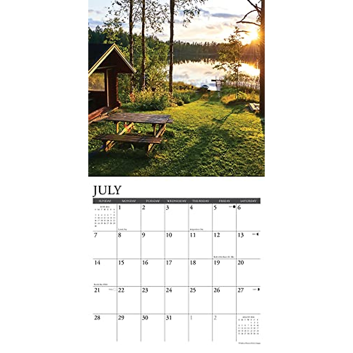 Willow Creek Press CabinLife Monthly 2024 Wall Calendar (12" x 12")