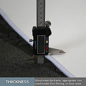 Area Rug for Bedroom, 8 x 10 Feet Indoor Soft Fluffy Large Carpet with Low Shaggy for Bedroom Dining Room Home Office Decor Under Kitchen Table Washable Yellow Black Gray Geometric Stripes