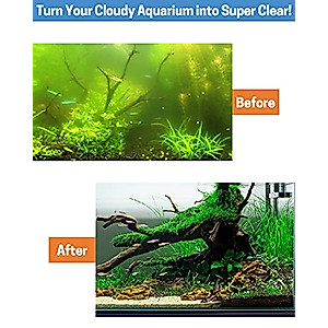 Kulife Fumak Aquarium Filter Fish Tank Filters U-V Filter Pump with Timer Turns Green Water to Clear, Dual Mode (Aeration/Rainfall) for 40-120 Gallon Aquariums, Flow Rate and Direction Adjustable