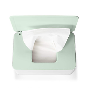 Diaper Wipes Dispenser Baby Wipes Case, Baby Wipe Holder Keeps Wipes Fresh, Non-Slip, Easy Open & Close Wipe Container Green