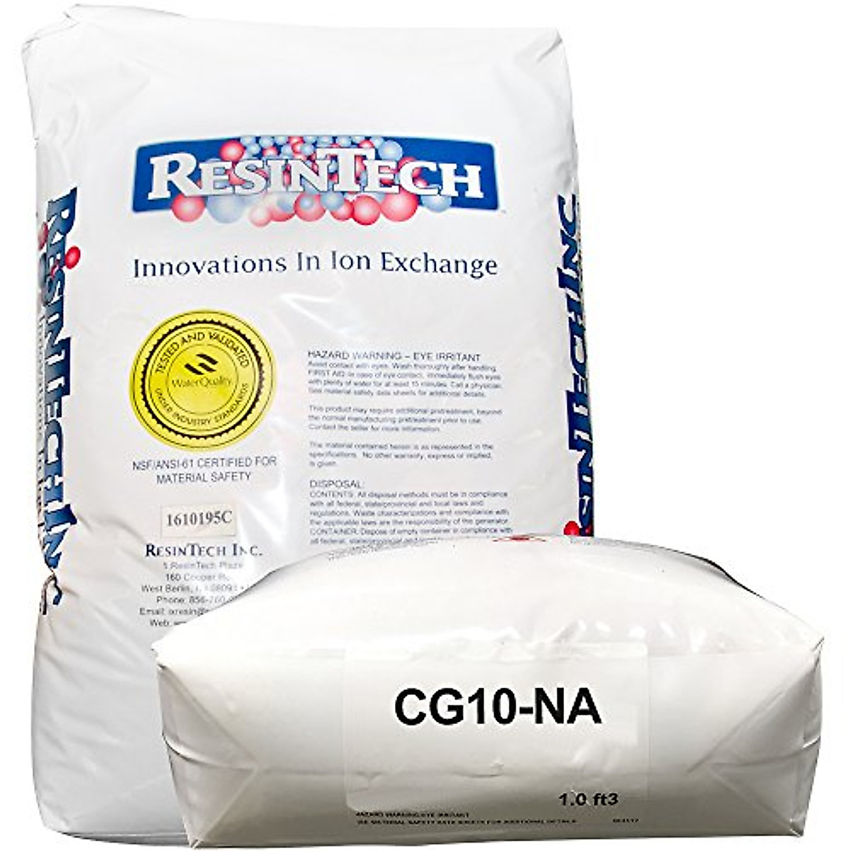 ResinTech CG10-Na: Premium Water Softener Ion-exchange Cation Resin 10% Crosslinked, 1 cu.ft.