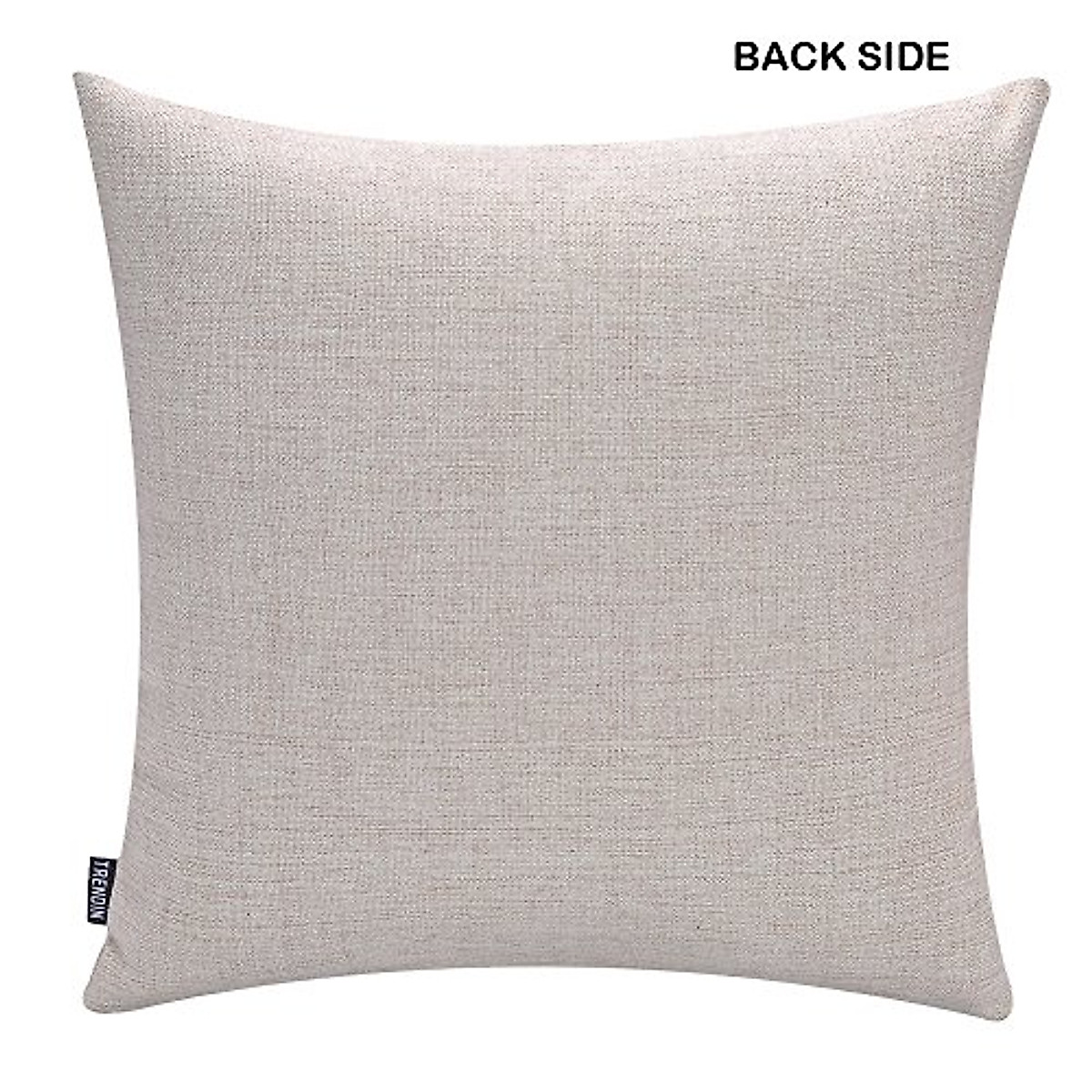 TRENDIN Christmas Farmhouse Black Merry and Bright Throw Pillow Cover 18x18 Inch Cotton Linen Square Decorative Winter Holiday Cushion Cover Xmas Pillowcase for Sofa Couch PL580TR