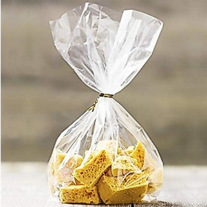 XINGZI 100PCS 11x14 Inch Clear Flat Cello Treat Bag Cellophane Poly Bags for Gift Wrap Party Favors Wedding Samples Snacks Bakery Cookies Candies Packing Home Kitchen