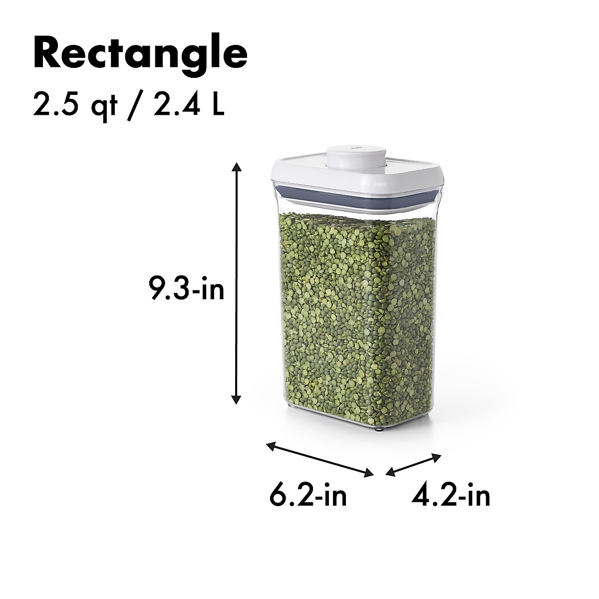 OXO Good Grips 10-Piece Airtight Food Storage POP Container Value Set, Standard Packaging,White,10 Piece