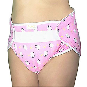 Rearz - Omutsu Bulky Fitted Nighttime Cloth Diaper (Pink - Sheep) (Small/Medium)