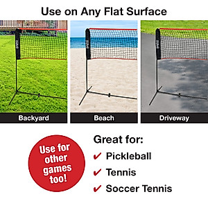 Xcello Sports Complete Badminton Racket Set - Includes 17-Foot Foldable Net, 4 Rackets, 6 Shuttlecocks, and Carry Bag