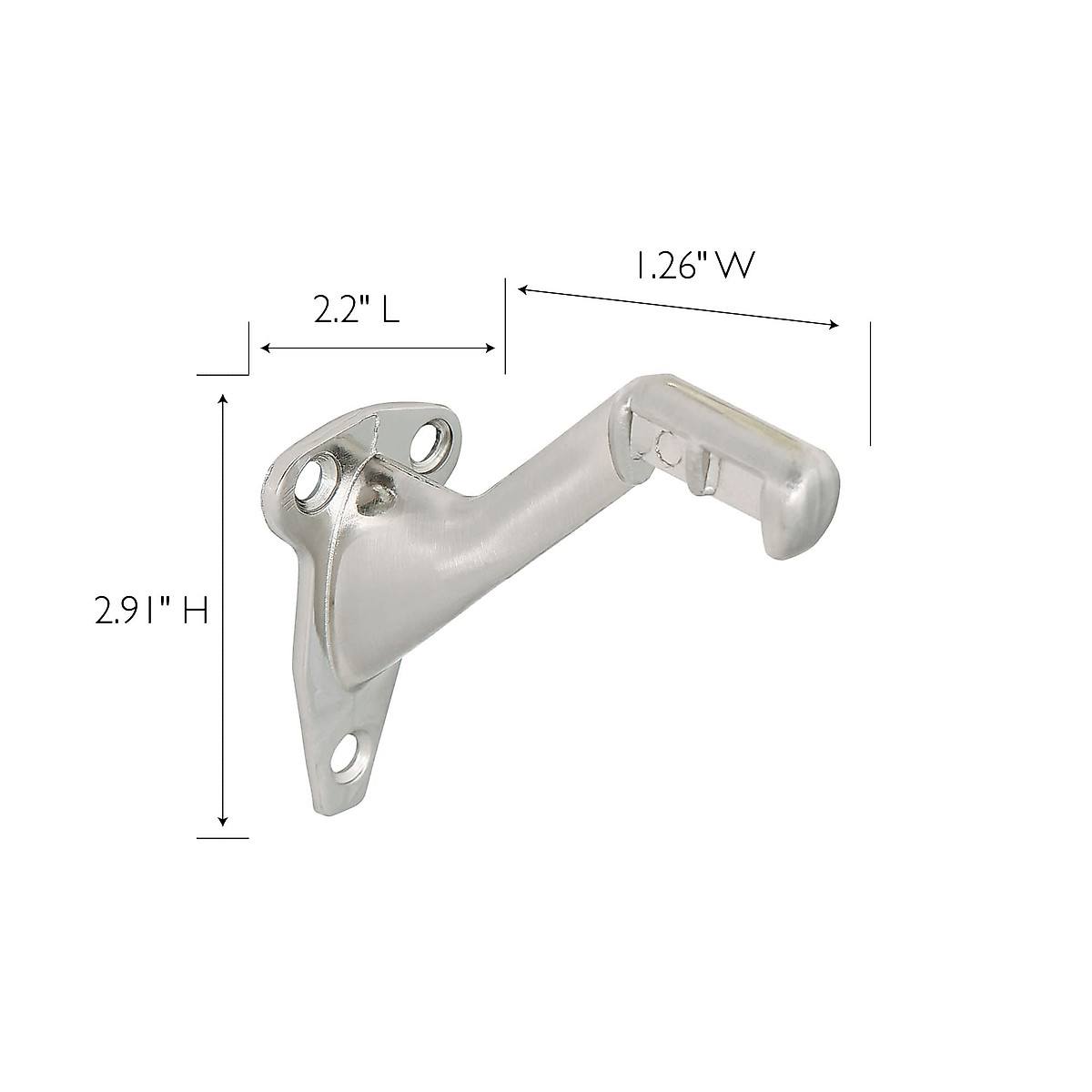 5-Pack Standard Handrail Brackets for Stairways and Hallways, Satin Nickel – Design House, 182006