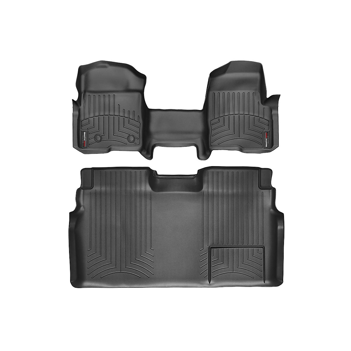 WeatherTech Custom Fit FloorLiners for Ford F-150-1st Row (OTH) & 2nd Row (444091-441793), Black