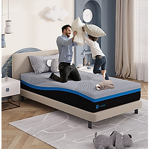 Avenco Twin Mattress, 10 Inch Mattress in a Box Twin Size with Gel Memory Foam & Breathable Cover, Pressure Relieving, Twin Bed Mattress Medium Firm Supportive, CertiPUR-US Certified