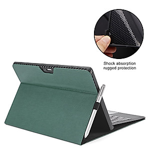 Omnpak Case for Microsoft Surface Pro 7+ (2021)/Surface Pro 7(2019)/Surface Pro 6(2018)/Surface Pro 5(2017)/Surface Pro 4, Adjustable Viewing Angle, Compatible with Type Cover Keyboard