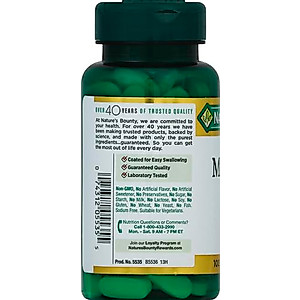 Nature's Bounty Magnesium 500 mg Tablets 100 Ea