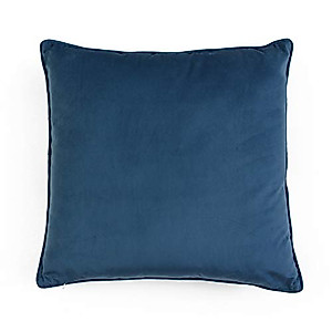Thro by Marlo Lorenz Dragonfly Kia Marble Raised Foil Pillow, 1 Count (Pack of 1), Gold, Blue