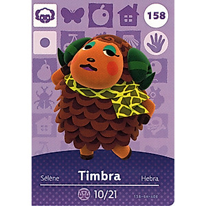 Nintendo Animal Crossing Happy Home Designer Amiibo Card Timbra 158/200 USA Version