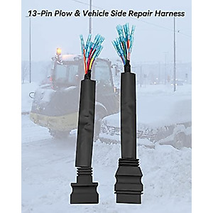 NTSUMI MSC04754 Snow Plow Wiring Harness Repair Kit Fit for All Boss 13 Pin Plows Replace MSC04753 1304745 1304744 MSC03744 MSC03743 MSC04581, 2 Pack