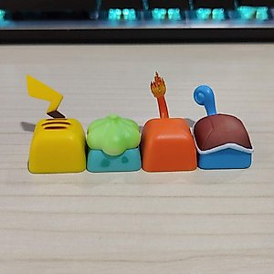 HFSECURITY Little Fire Dragon Frog Seed Design Resin Keycaps for Cherry Mx Switch Mechanical Gaming Keyboard Use SA R1 (FrogSeed)