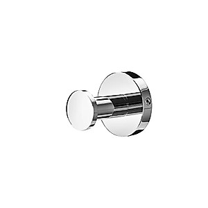 AodasiDun Towel Hook Brass Hook Holder Coat Robe for Bathroom Clothes Hanger Heavy Duty Polish Chrome Round 2 Pack1661 (2)