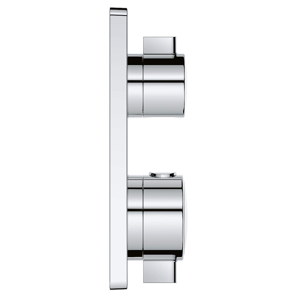 GROHE 24110000 Grohtherm Single Function 2-Handle Thermostatic Trim, Starlight Chrome
