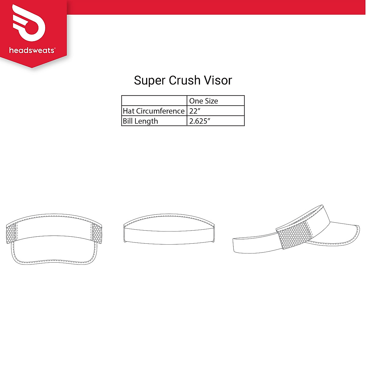 Headsweats Active Line - Performance Super Crush Visor (Rain)