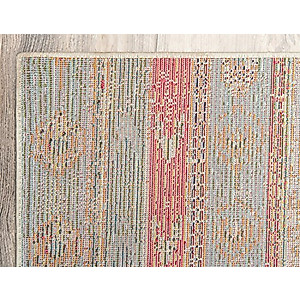 Unique Loom Sedona Collection Distressed, Southwester, Over-Dyed, Vintage Area Rug, 9' 0" x 12' 0", Blue/Beige