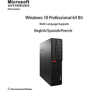 Lenovo ThinkCentre M900 SFF Desktop Computer PC, Intel Quad Core i5-6500T, 16GB DDR4 RAM, 1TB SSD, 4K 2-Monitor, Keyboard and Mouse, Bluetooth, AC Wi-Fi, VGA, HDMI, Windows 10 Pro(Renewed)