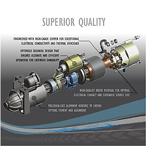 OEG Parts New Starter Compatible with GMC Chevy 4.3L 4.3 V6 S10 Blazer Express Savana Sierra Astro Silverado Jimmy Sonoma Safari Savana 1999 2000 2001 2002 2003 2004 99 00 01 02 03 04 12563176