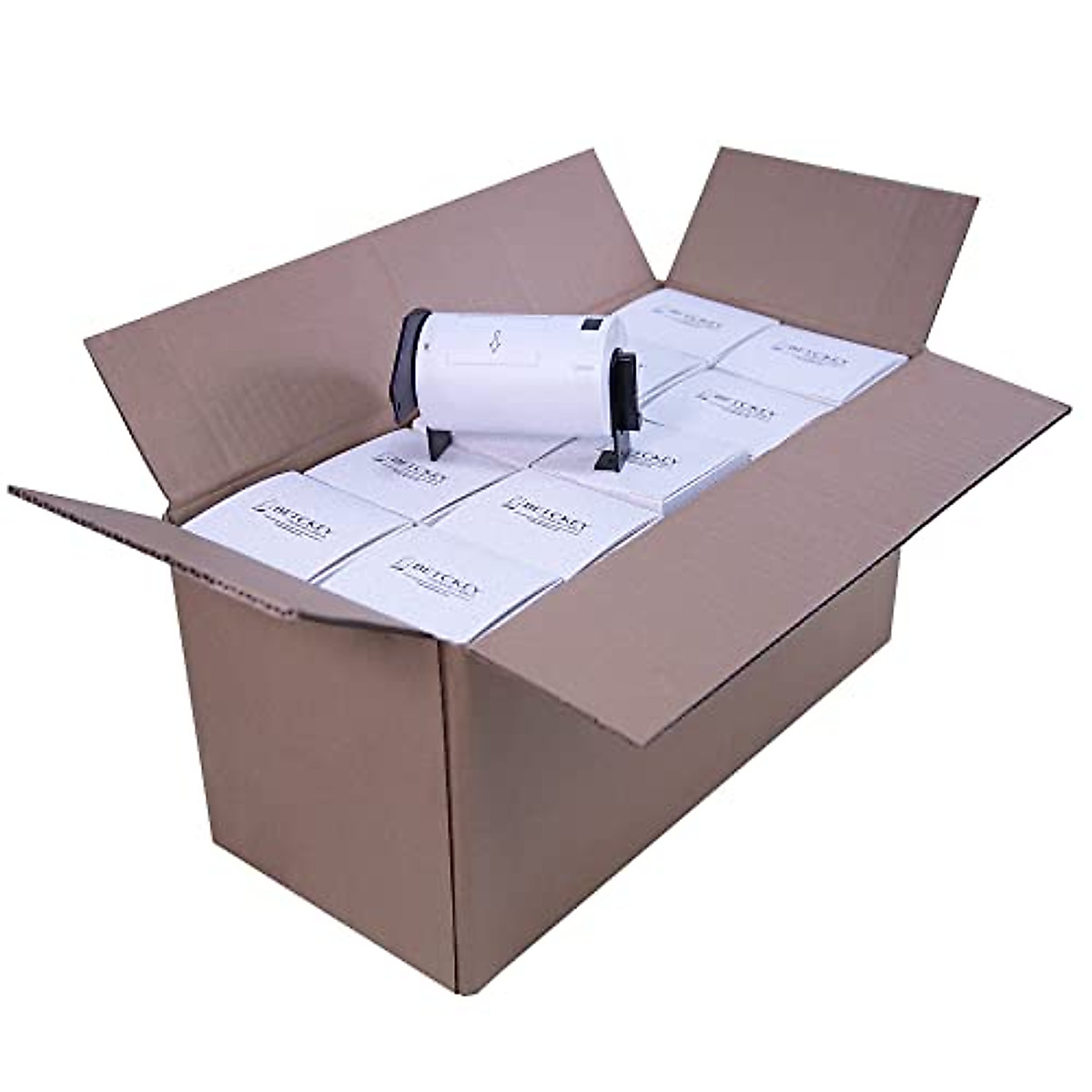 BETCKEY - Compatible Shipping Labels Replacement for Brother DK-1247 (4.07" x 6.4"), Use with Brother QL-1110NWB Label Printers [18 Rolls/3240 Labels]