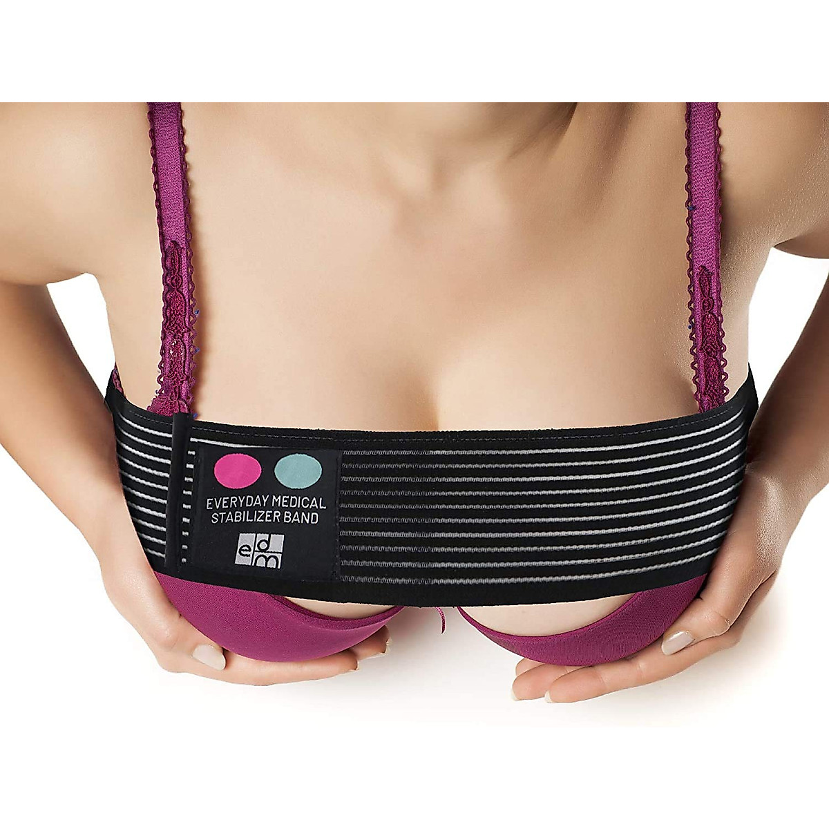 Everyday Medical Breast Implant Stabilizer Band I Post Surgery Breast Augmentation and Reduction Strap I Chest Belt I Breast Support Bandage I One Size Fits All