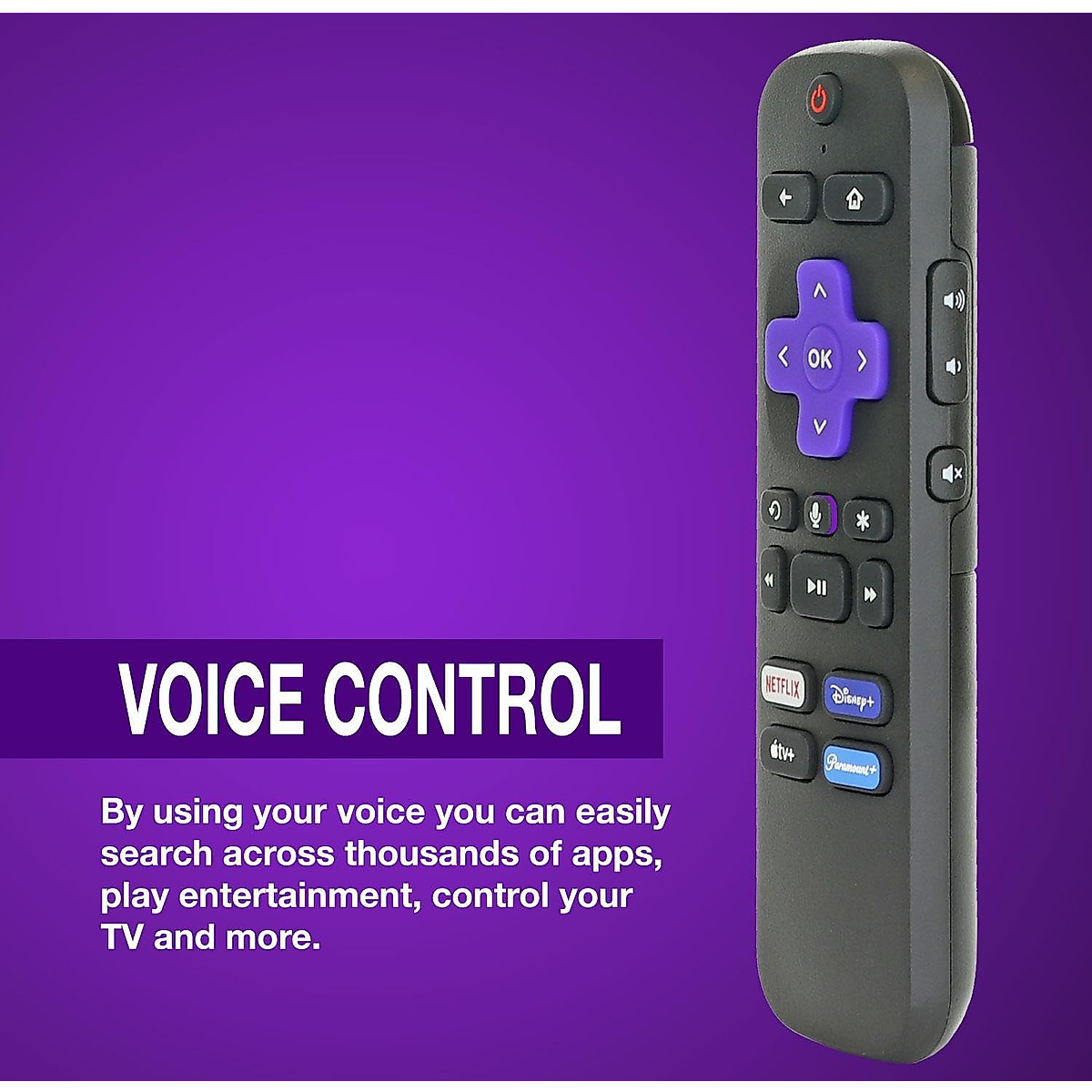 OEM Replacement RC-AL2 for Roku Stick Remote Control RCAL2 Roku Remote - RF with VOICE - Works with Roku Streaming Stick Remote HDMI Version for Roku Streaming Stick (HDMI Version)