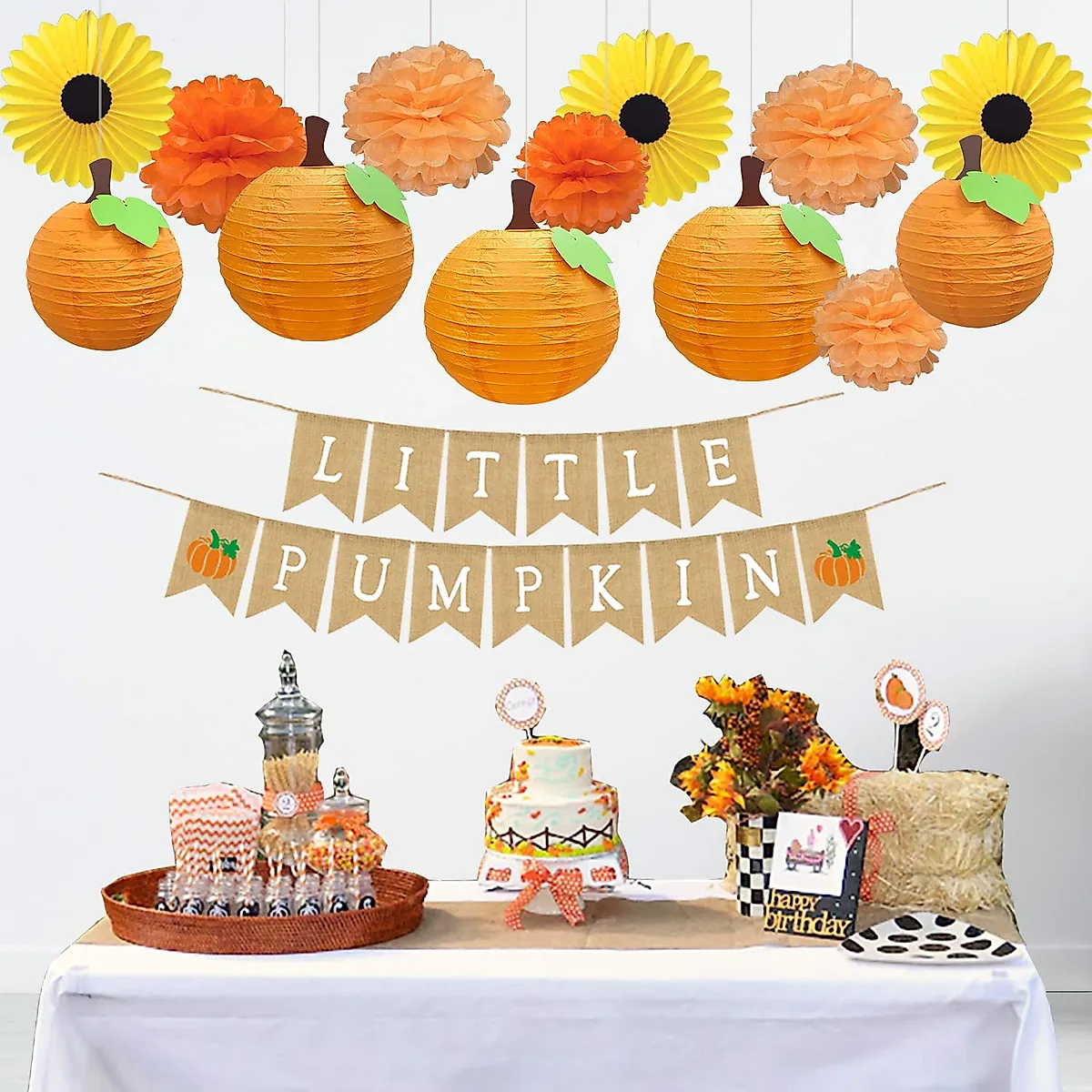 CHRORINE Fall Home Decor Birthday Party Decorations, Fall Little Baby Pumpkin Party 1st Birthday Baby Shower Decorations, Autumn Class School Office Decor