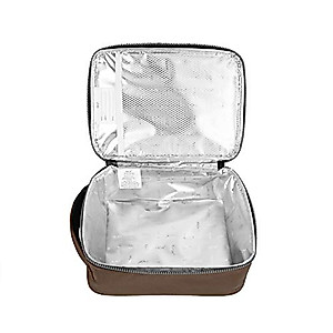 Sachi Explorer Durable Insulated Lunch Tote, Lunchbox with Heavy Duty Zipper, Large Lunch Bag, for Men with Hands Free Buckle Handle Loncheras Coffee