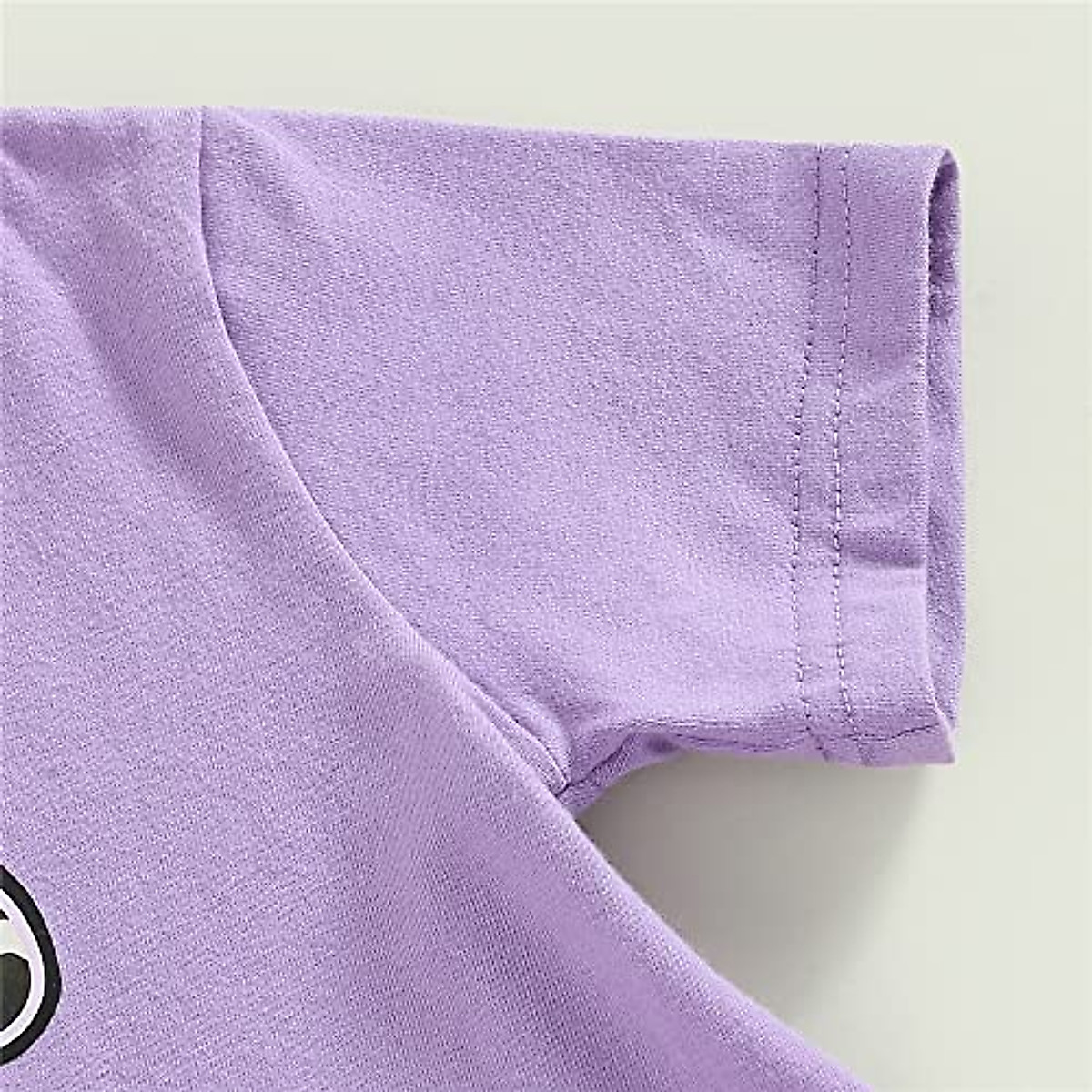 Toddler Kids Baby Girl Easter Outfit Bunny Print Short Sleeve T-Shirt Tops Leopard Flare Pants 2pcs Summer Clothes (Purple,18-24M)