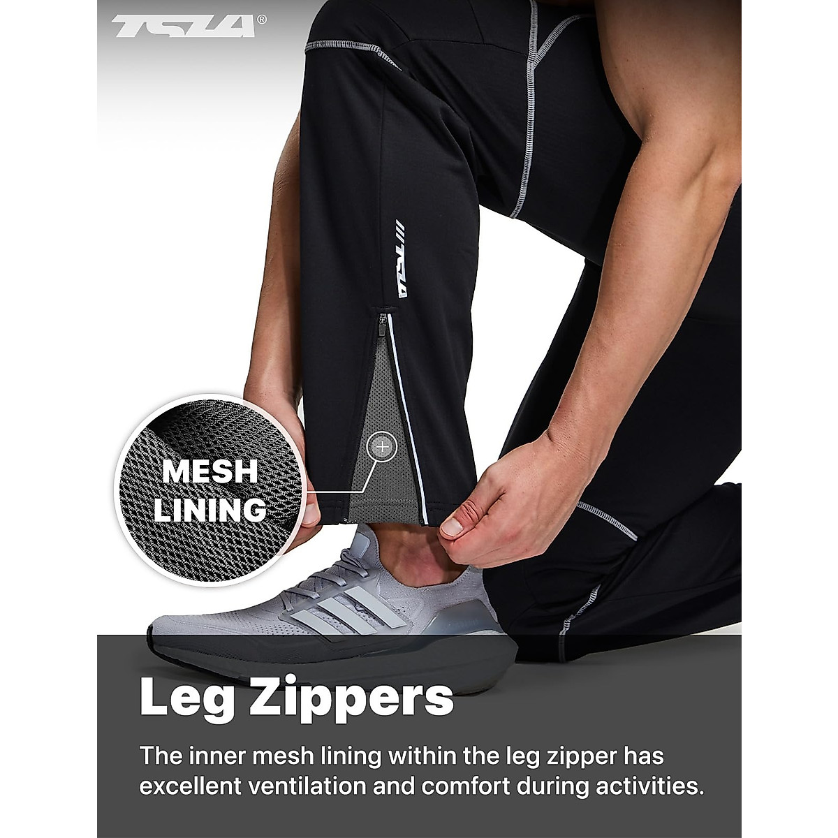 TSLA Men's Thermal Windproof Cycling Pants, Fleece Lined Outdoor Bike Pants, Winter Cold Weather Running Pants, Cycling Windproof Pants Black & Lime, Large