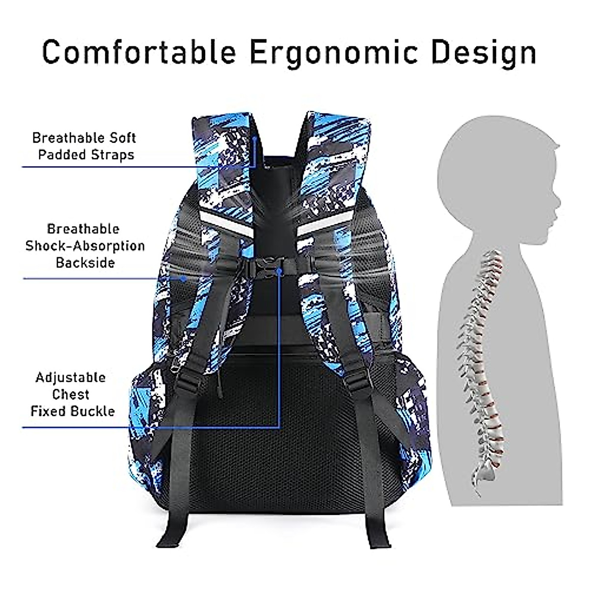 Kids Backpack for Boys Elementary Kindergarten Preschool Middle School Bag Bookbag Teen Boys Cute Anime Luminous Large 16-inch Laptop Backpack 8 9 10 11 12 13 14 15 Year Old Child Mochila Para Niños