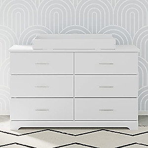 Storkcraft Nest Changing Table Topper (White) - GREENGUARD Gold Certified, Designed to Fit Storkcraft Nest Changing Pad, Designed to Fit Storkcraft Alpine, Brookside, Crescent 6 Drawer Dressers