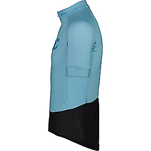 POC Essential Road Logo Jersey - Men's Light Basalt Blue/Basalt Blue, M