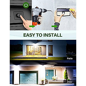 AloftSun 300 LED Solar Lights Outdoor, Big Size IP67 Waterproof 3 Modes 270°Wide Angle Solar Security Wall Lights for Garden, Front Door, Yard, Garage-2 Pack