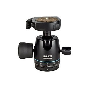 SLIK SBH-808DQ Ball Head with QR Plate, Black (618-758)