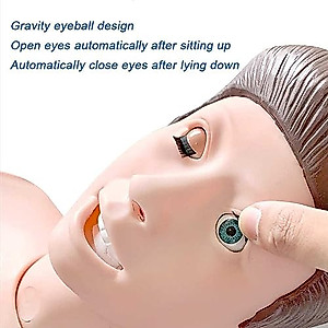 Nursing Training Manikin, Manikin for The Cure of The Patient Didactic, Full Body CPR First Aid Training Dummy, Geriatric Human Mannequin for Nursing Medical Training Teaching