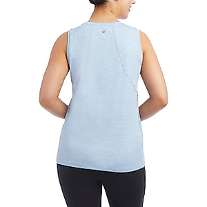 Danskin Women's Essential Breathe 2 Pack Tank, Birch/Placid Blue, X-Large