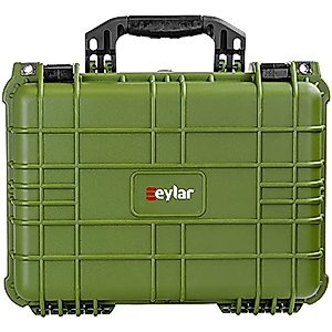 Eylar Standard 16" Gear, Equipment, Hard Camera Case Waterproof with Foam TSA Standards (Green)