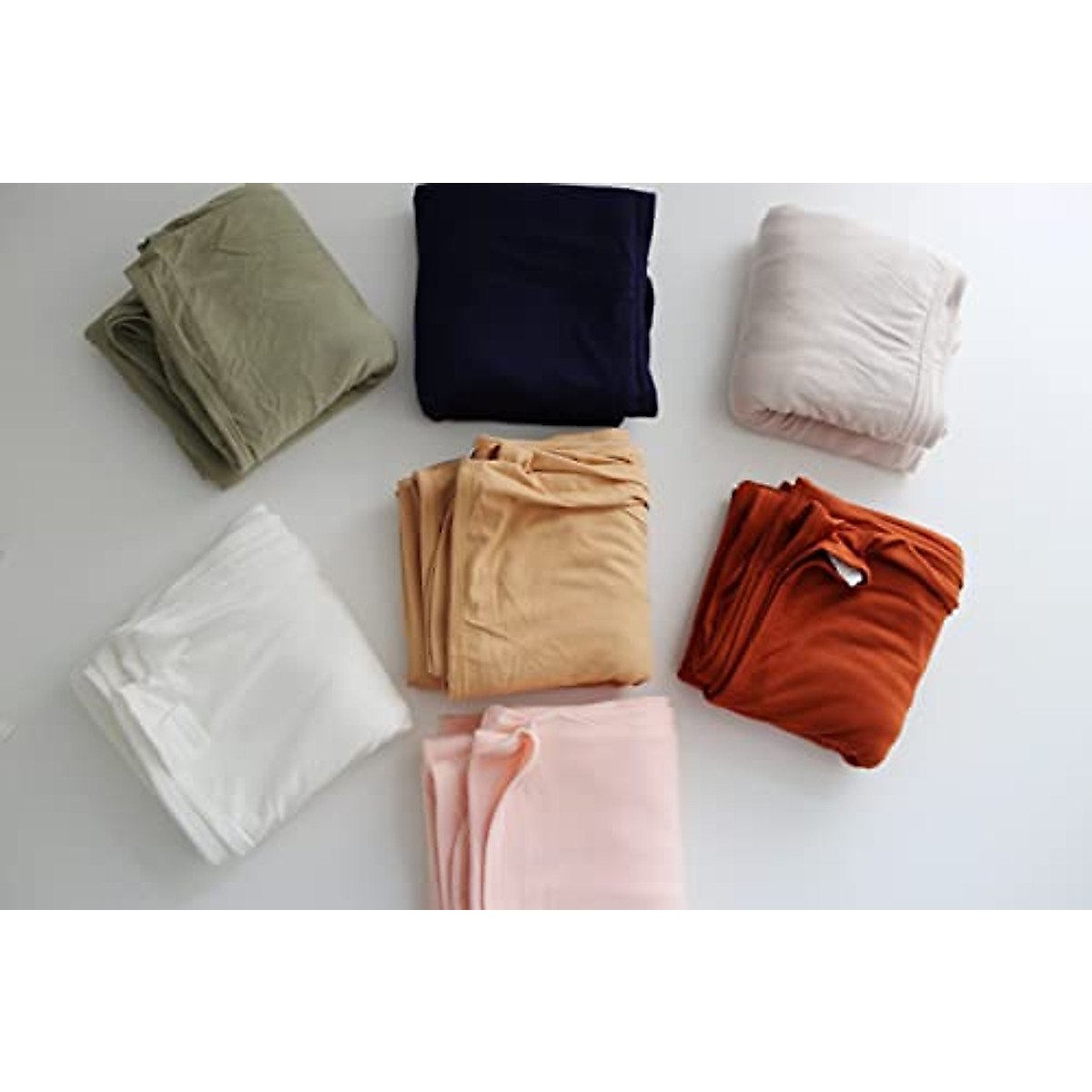 Marlowe & Co Premium Knit Viscose from Bamboo Swaddle Blanket, 47in x 47in (Cloud White)