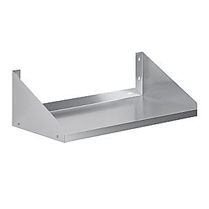 AmGood Stainless Steel Microwave Shelf | NSF Certified | Appliance Shelf | Heavy Duty | Commercial Grade | Wall Mount | Silver (36" Length x 18" Width)