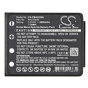 Replacement Battery for HBC Radiomatic Quadrix Keynote Patrol D Micron 4 Micron 5 Micron 6 Crane Remote Control, fits Part no BA223000 BA223030 FUB6