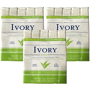 Ivory Soap, Pure Clean, 3.17 oz Bars, 10 each, Pack of 3 (30 Bars Total)